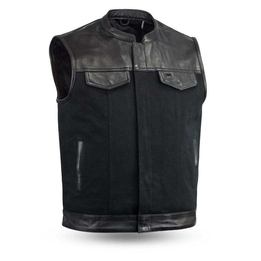 First MFG 49/51 Club Style Canvas Motorcycle Vest