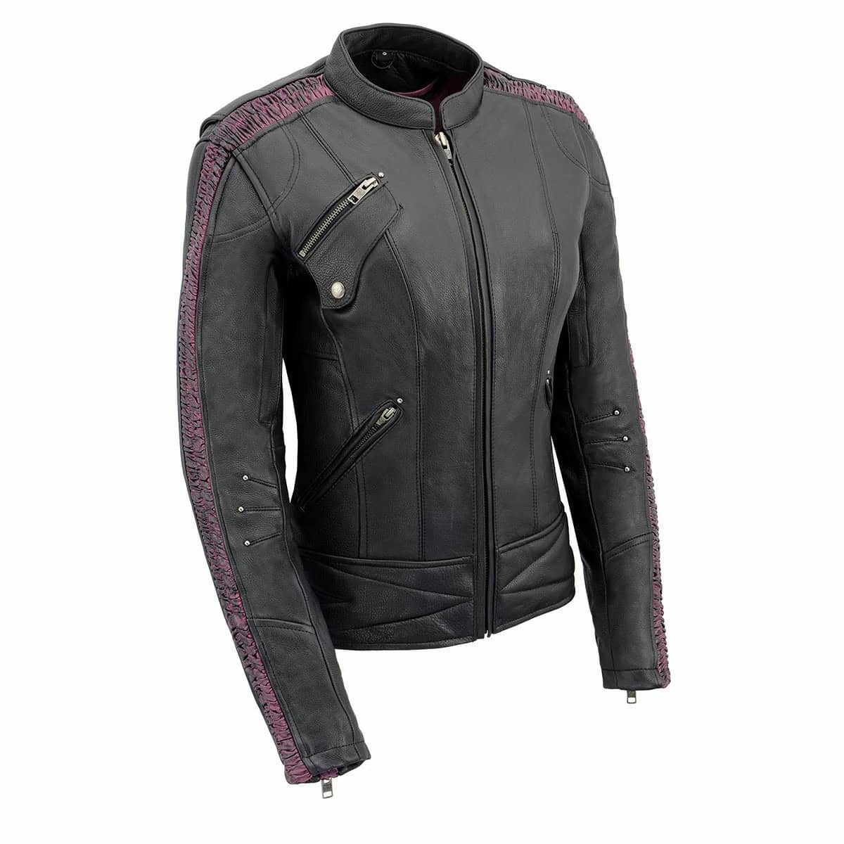 Milwaukee Leather MLL2570Phoenix Embroidered Leather Motorcycle Jacket